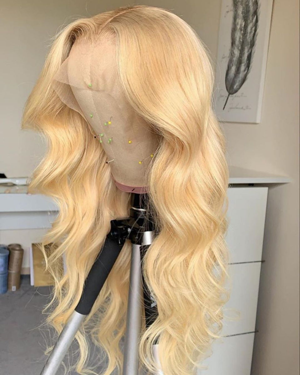 613 Blonde Full Lace Wig Bodywave (180 density) (13A grade ...